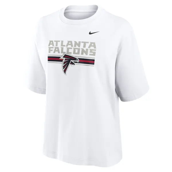 Nike Atlanta Falcons Alt Redesign Boxy Nfl T-shirt - White