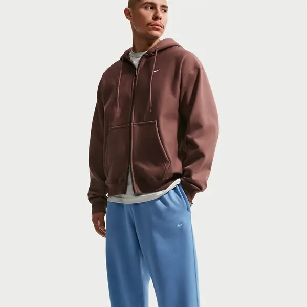 Nike Solo Swoosh Fleece Open-hem Pants - Blue