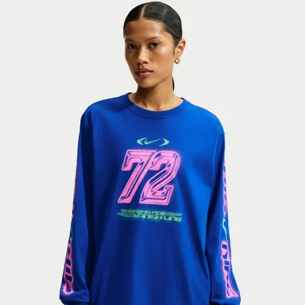 Nike Classic Long-sleeve Cotton T-shirt - Blue