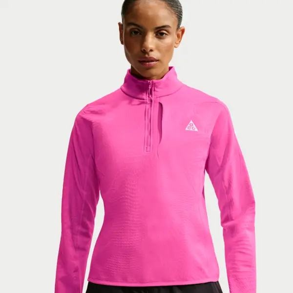 Nike Wolf Grid" Therma-fit 1/2-zip Hiking Top - Pink