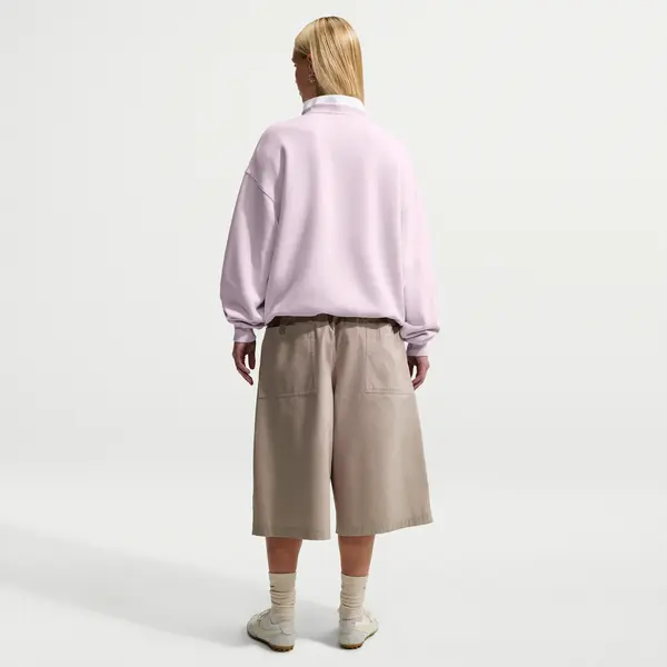 Nike Studio Fleece Weight Oversized Embossed Crew