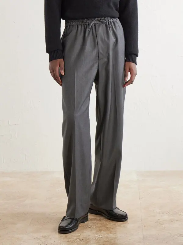Officine Générale Nilson Straight-leg Trousers - Gray