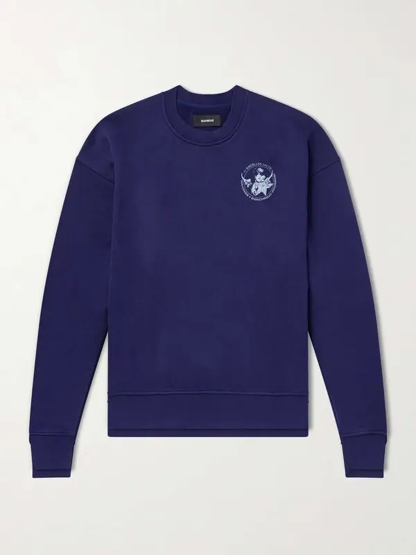 NAHMIAS Youth Enrichment Logo-print Cotton-jersey Sweatshirt - Navy