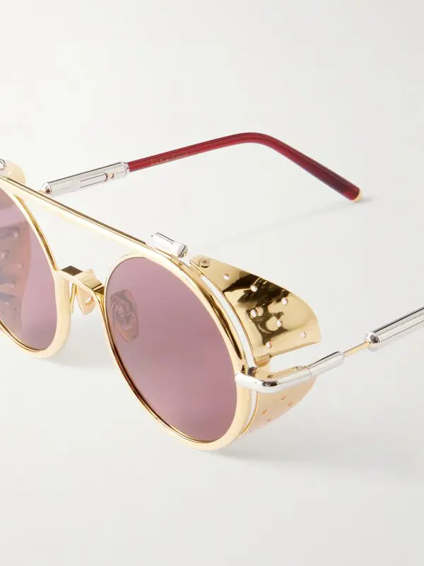 JACQUES MARIE MAGE Glacier Rocky Round Frame Sunglasses