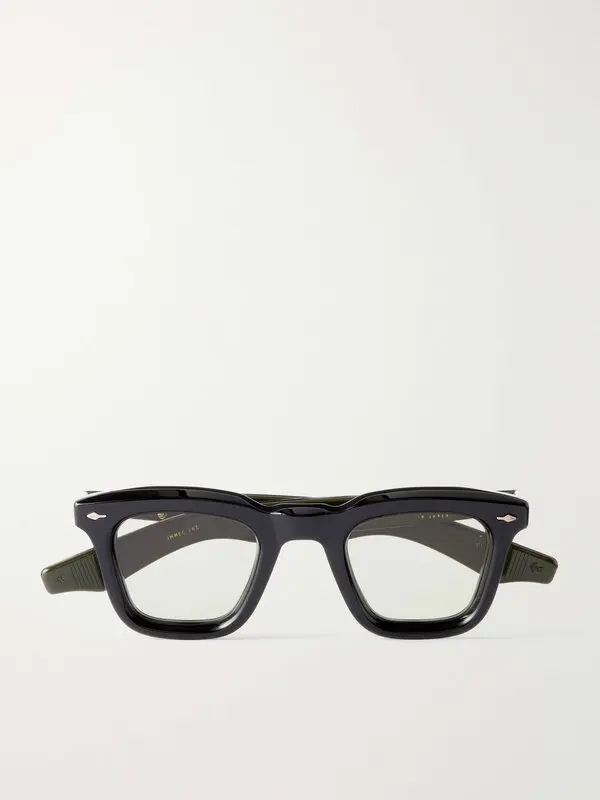 JACQUES MARIE MAGE Leclair Square-frame Acetate Glasses - Black