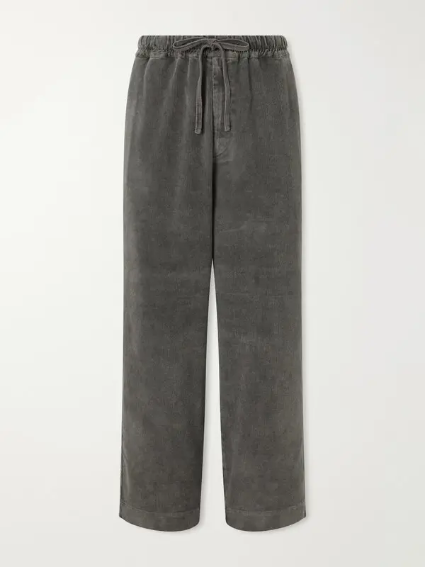 Officine Générale Fernand Wide-leg Corduroy Trousers - Gray