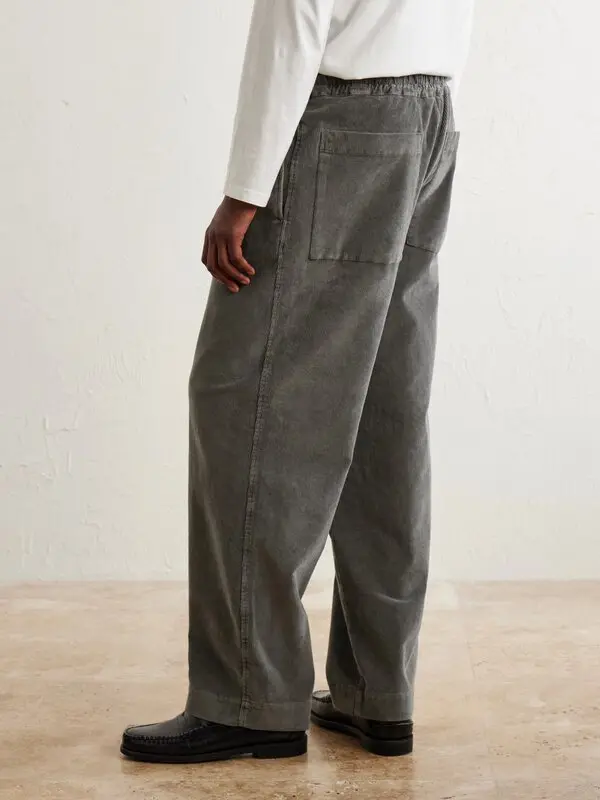 Officine Générale Fernand Wide-leg Corduroy Trousers - Gray