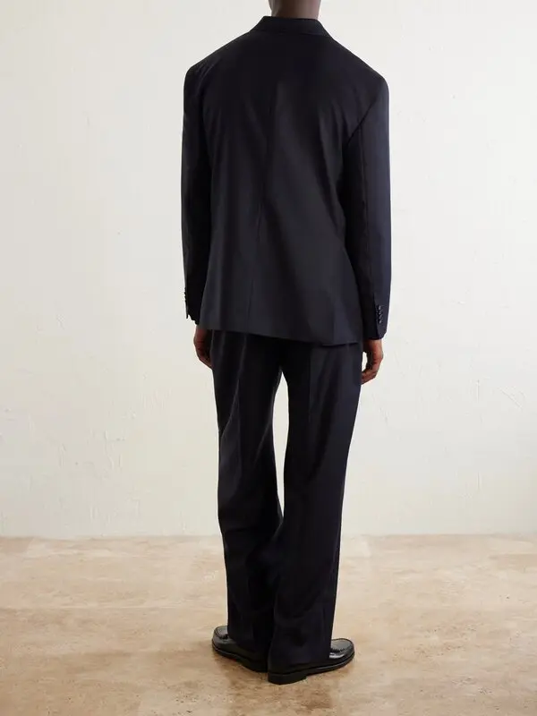 Officine Générale Merrick Wool, Cashmere And Silk-blend Double-breasted Suit Jacket