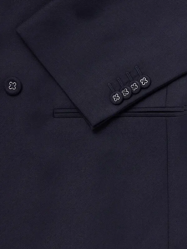 Officine Générale Merrick Wool, Cashmere And Silk-blend Double-breasted Suit Jacket