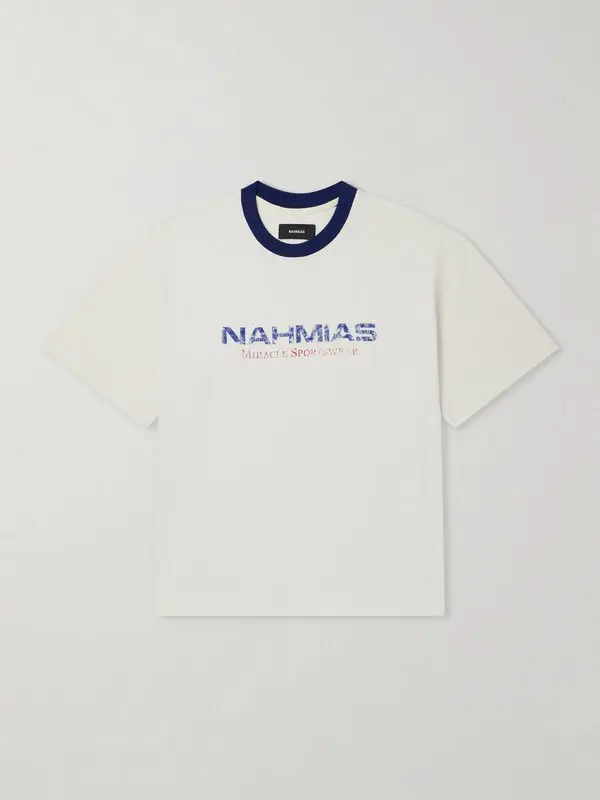 NAHMIAS Miracle Sportwear Logo-print Cotton-jersey T-shirt - White