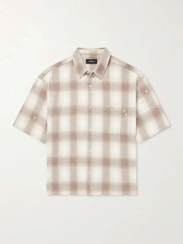 NAHMIAS Checked Cotton-flannel Shirt