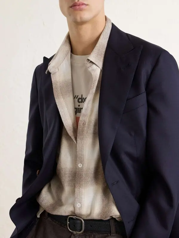 NAHMIAS Checked Cotton-flannel Shirt