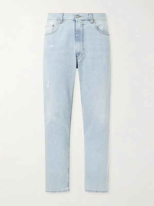 GHIAIA Straight-leg Distressed Jeans