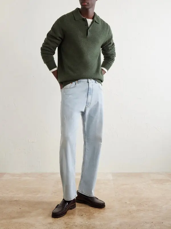 GHIAIA Straight-leg Distressed Jeans