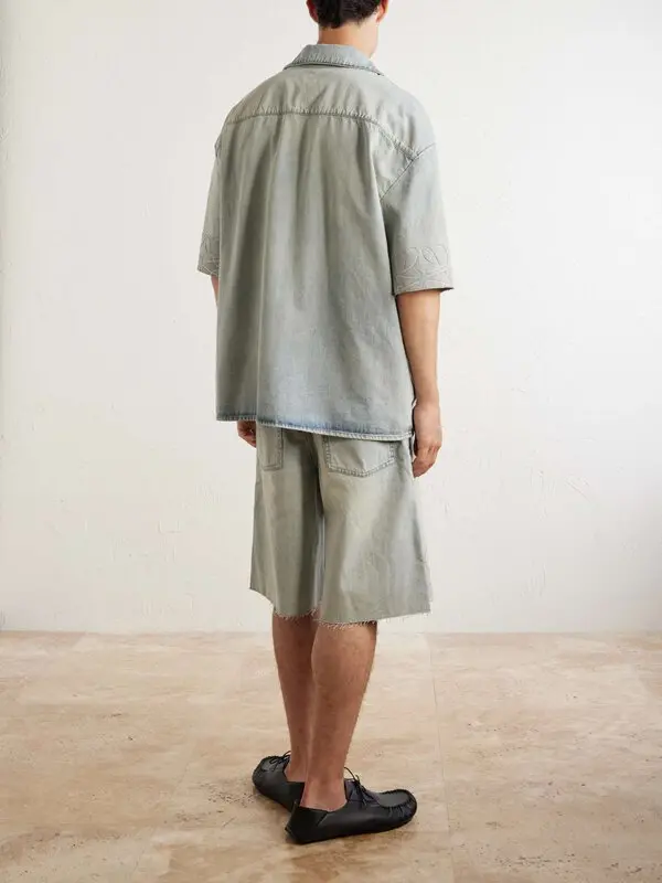 Loewe Camp-collar Denim Shirt