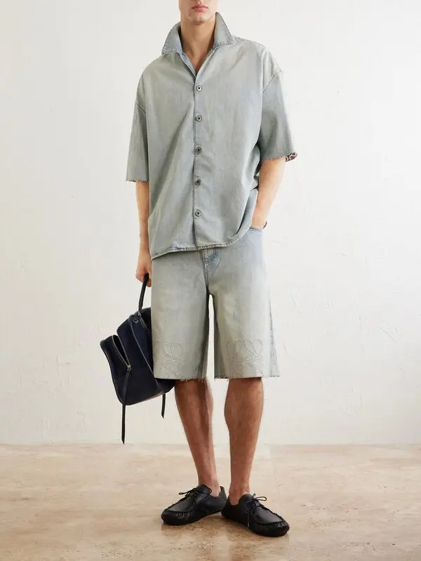 Loewe Camp-collar Denim Shirt