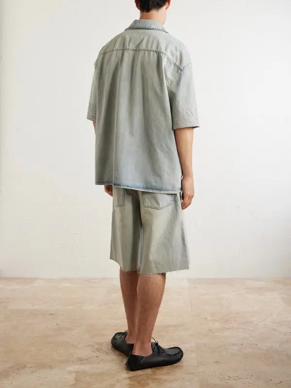 Loewe Camp-collar Denim Shirt