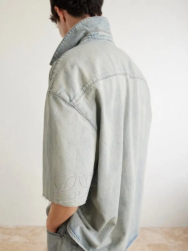 Loewe Camp-collar Denim Shirt