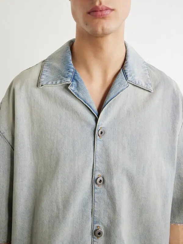Loewe Camp-collar Denim Shirt
