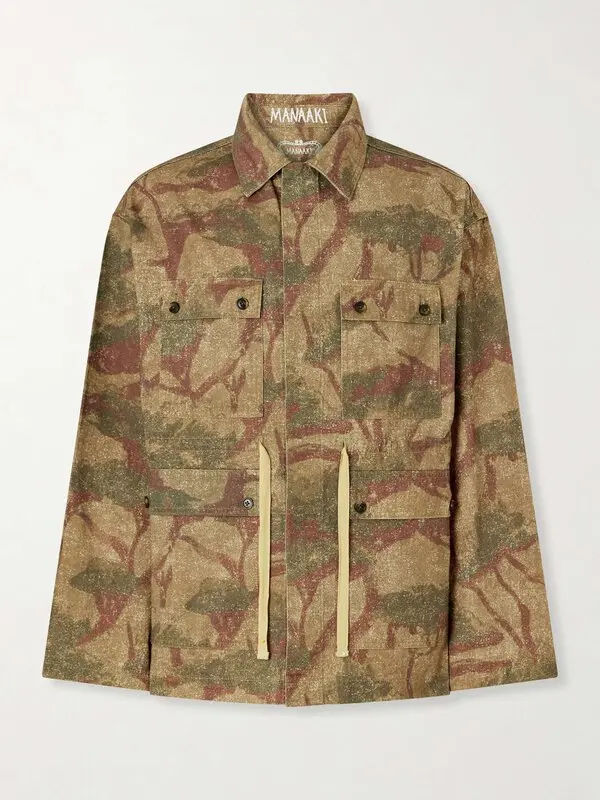 MANAAKI Niha Camouflage-print Denim Jacket