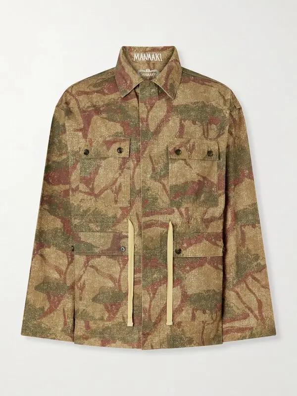 MANAAKI Niha Camouflage-print Denim Jacket