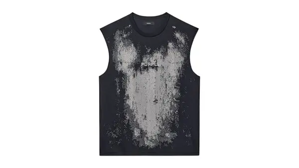 PURPLE BRAND Textured Sleeveless T-shirt