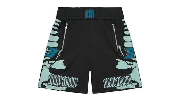 RtA Udo Boxing Black Racing Short - Light Teal