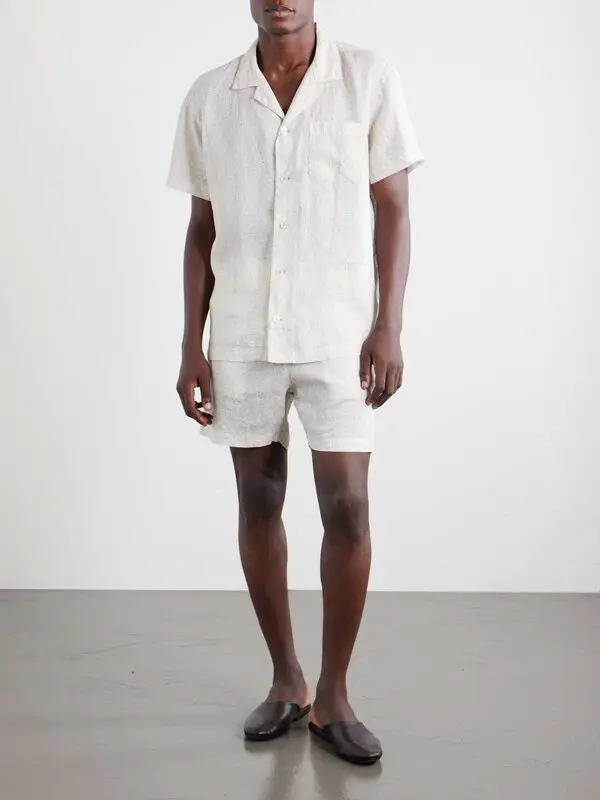 Derek Rose Milan 31 Floral-print Linen Pyjama Set