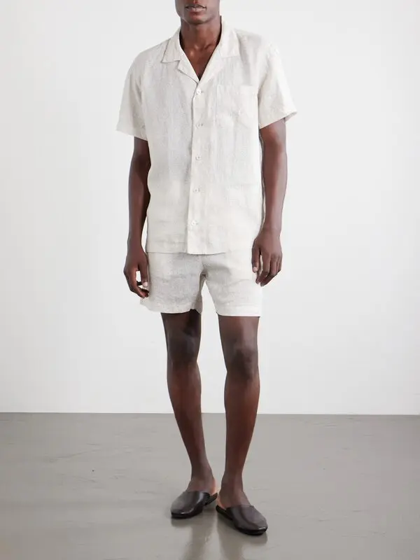 Derek Rose Milan 31 Floral-print Linen Pyjama Set