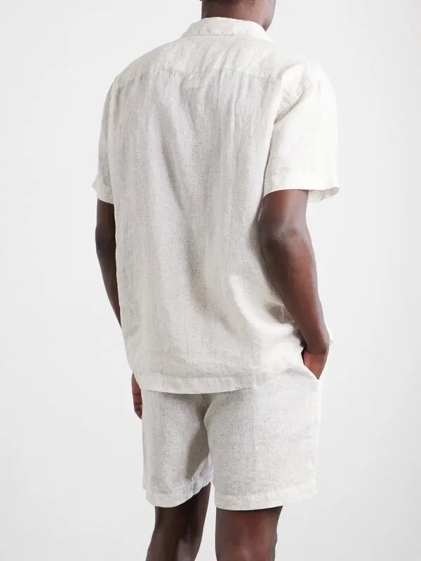 Derek Rose Milan 31 Floral-print Linen Pyjama Set