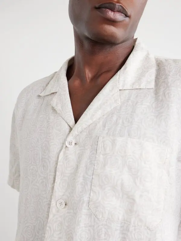 Derek Rose Milan 31 Floral-print Linen Pyjama Set