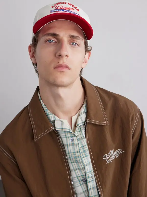 CHERRY LOS ANGELES Embroidered Twill Baseball Cap - White