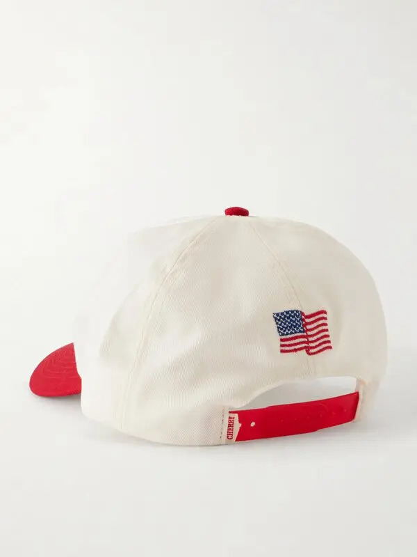 CHERRY LOS ANGELES Embroidered Twill Baseball Cap - White