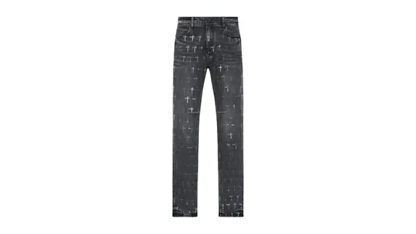 RtA Bryant Noir Denim Jeans - Coated Grey
