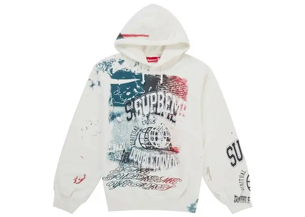 Supreme Overprint Hooded Sweatshirt