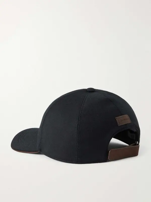 Canali Logo-appliquéd Wool Cap