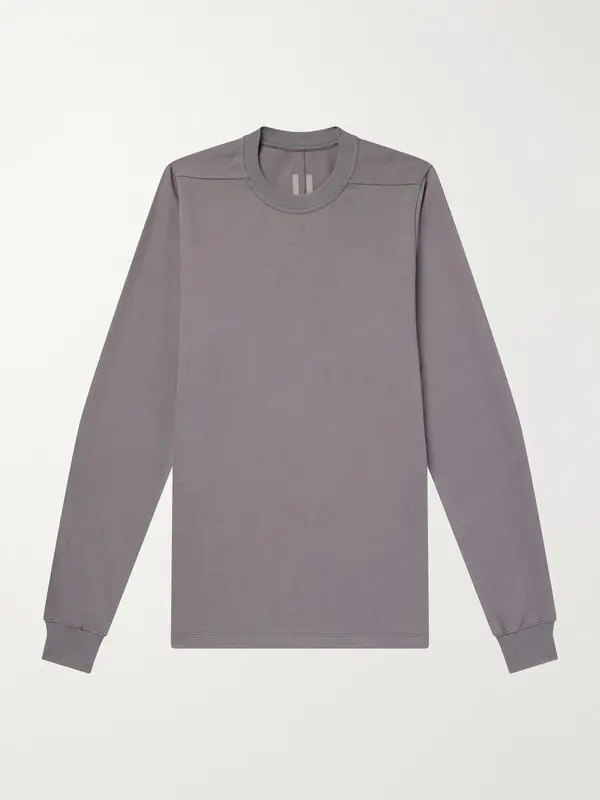 Rick Owens Crewneck Cotton-jersey Shirt - Gray