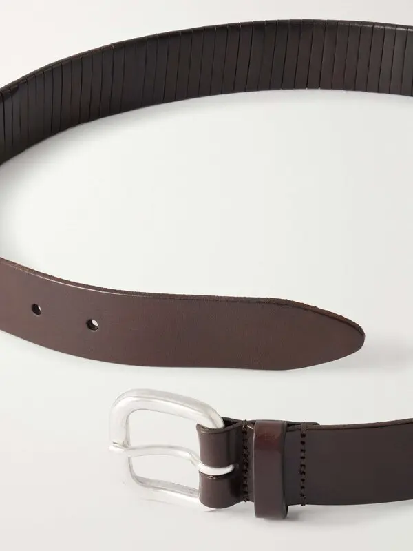 Anderson's 3cm Woven Leather Belt