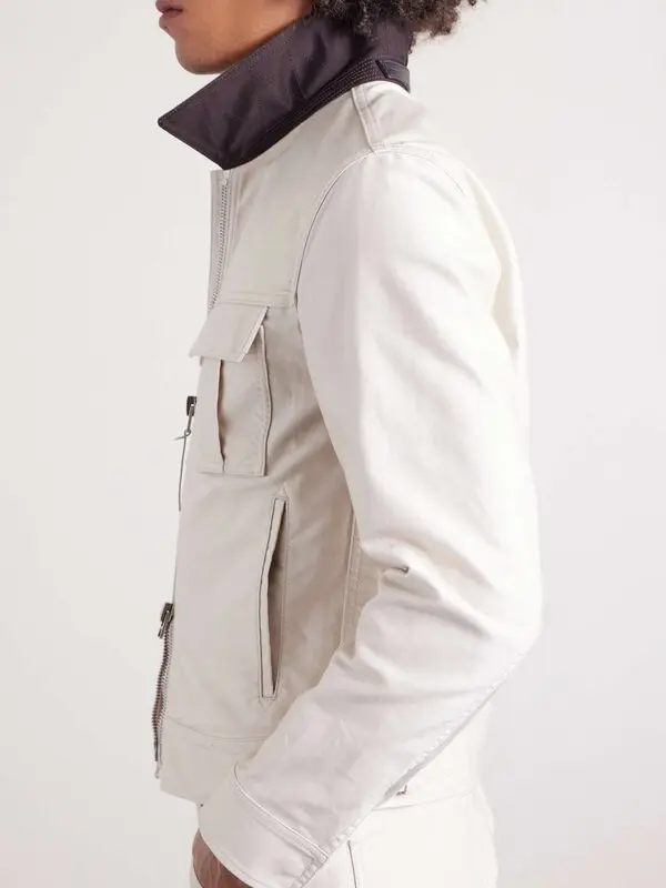 TOM FORD Slim-fit Cotton-satin Blouson Jacket