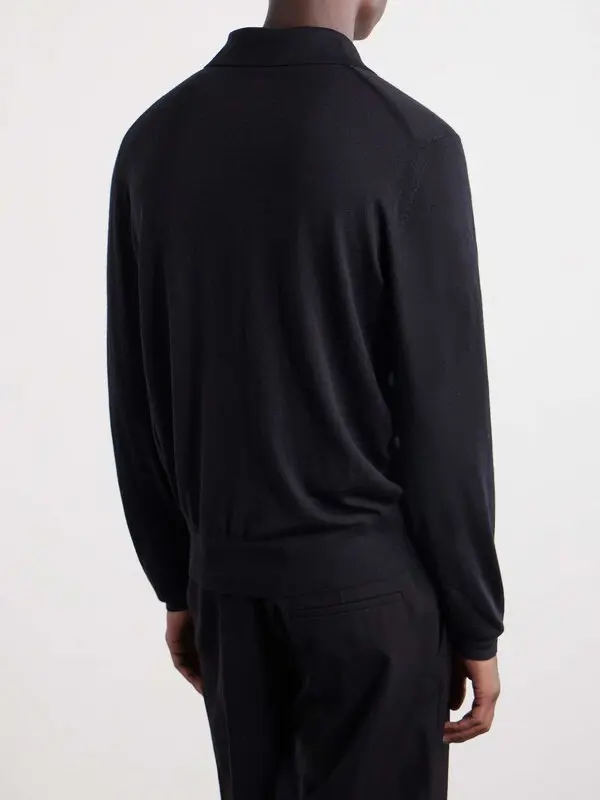 TOM FORD Cashmere And Silk Blend Polo Shirt