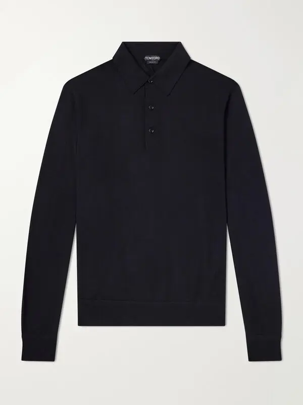 TOM FORD Cashmere And Silk Blend Polo Shirt