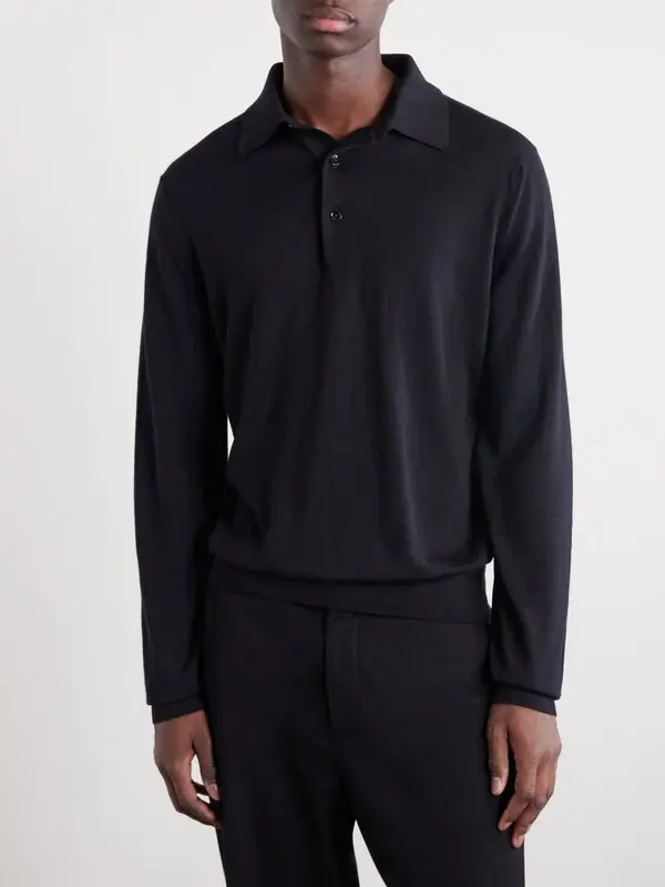 TOM FORD Cashmere And Silk Blend Polo Shirt