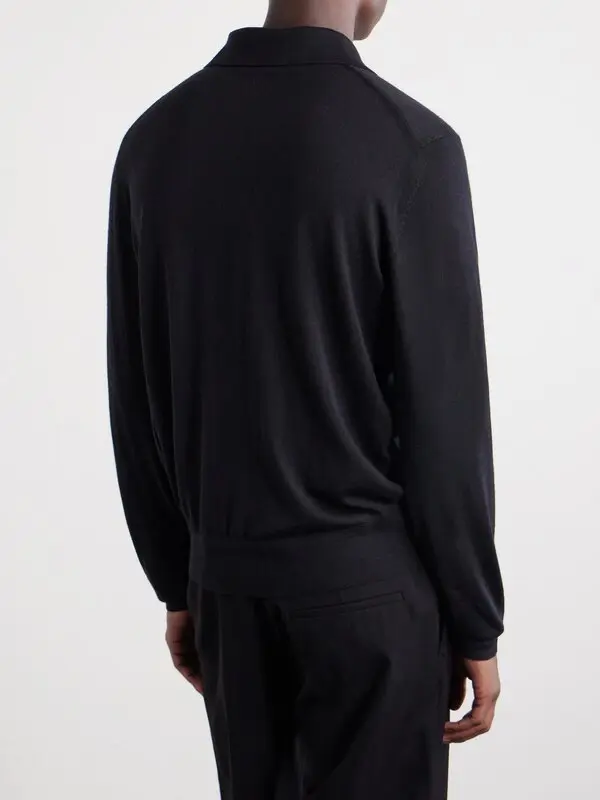 TOM FORD Cashmere And Silk Blend Polo Shirt