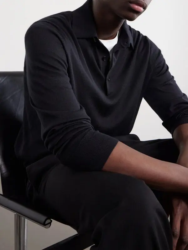 TOM FORD Cashmere And Silk Blend Polo Shirt