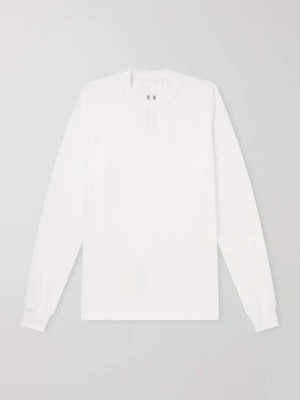 Rick Owens Crewneck Cotton-jersey Shirt - White