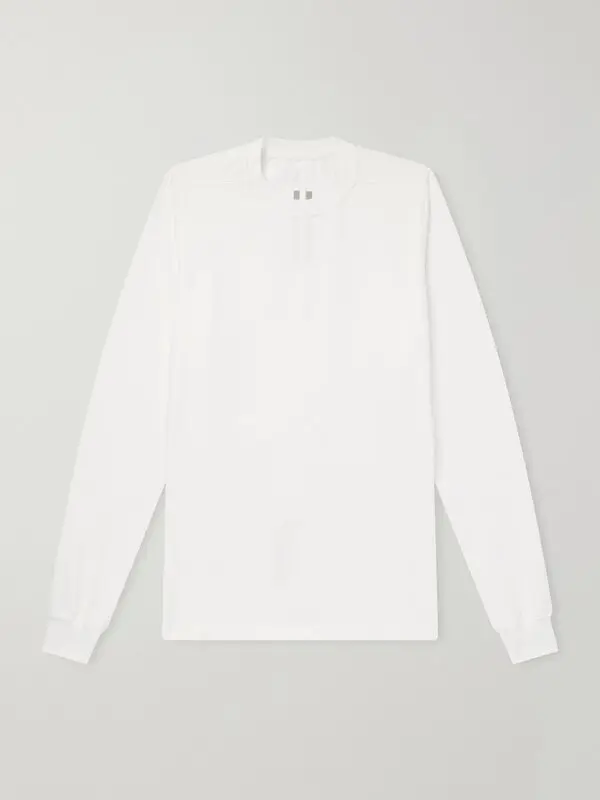 Rick Owens Crewneck Cotton-jersey Shirt - White