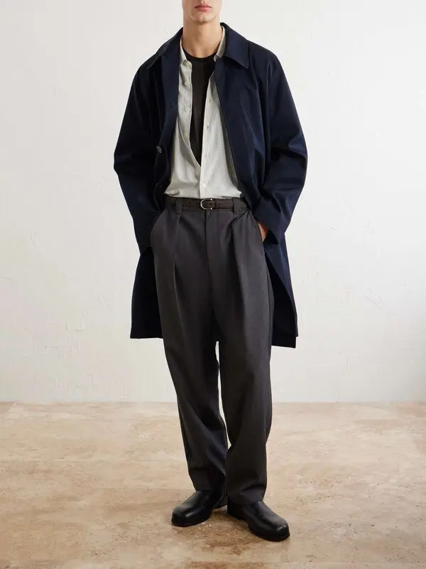 A.p.c. Renato Wide-leg Pleated Twill Trousers