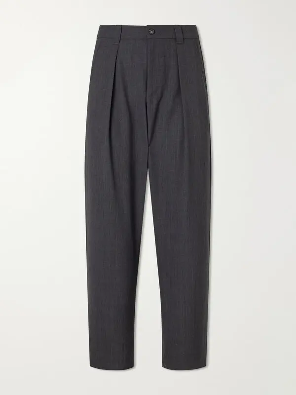 A.p.c. Renato Wide-leg Pleated Twill Trousers