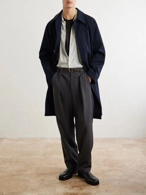 A.p.c. Renato Wide-leg Pleated Twill Trousers
