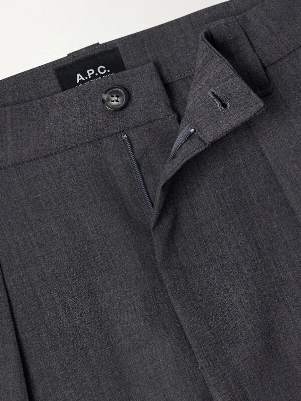 A.p.c. Renato Wide-leg Pleated Twill Trousers